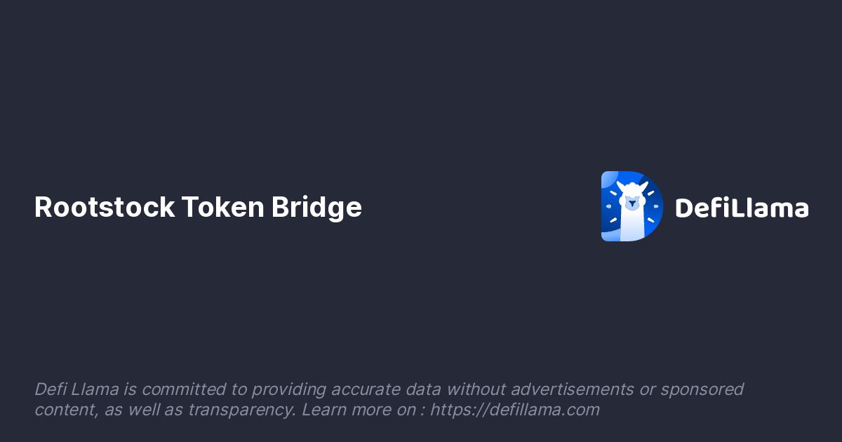 Rootstock Token Bridge: Bridge Volume - DefiLlama